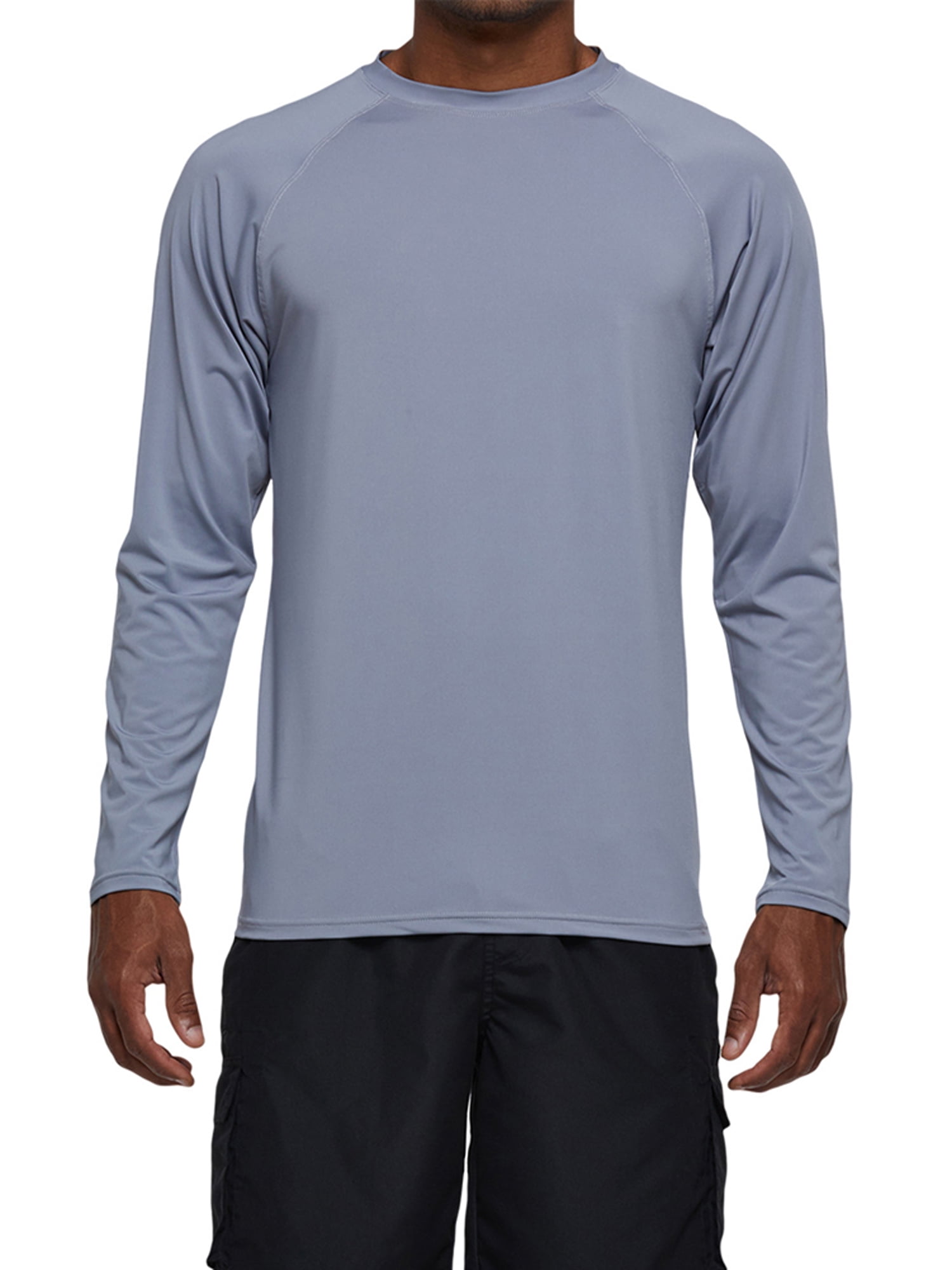 Weilanxin Long Sleeve Swim Shirts for Men, UV Sun Protection Rash Guard ...