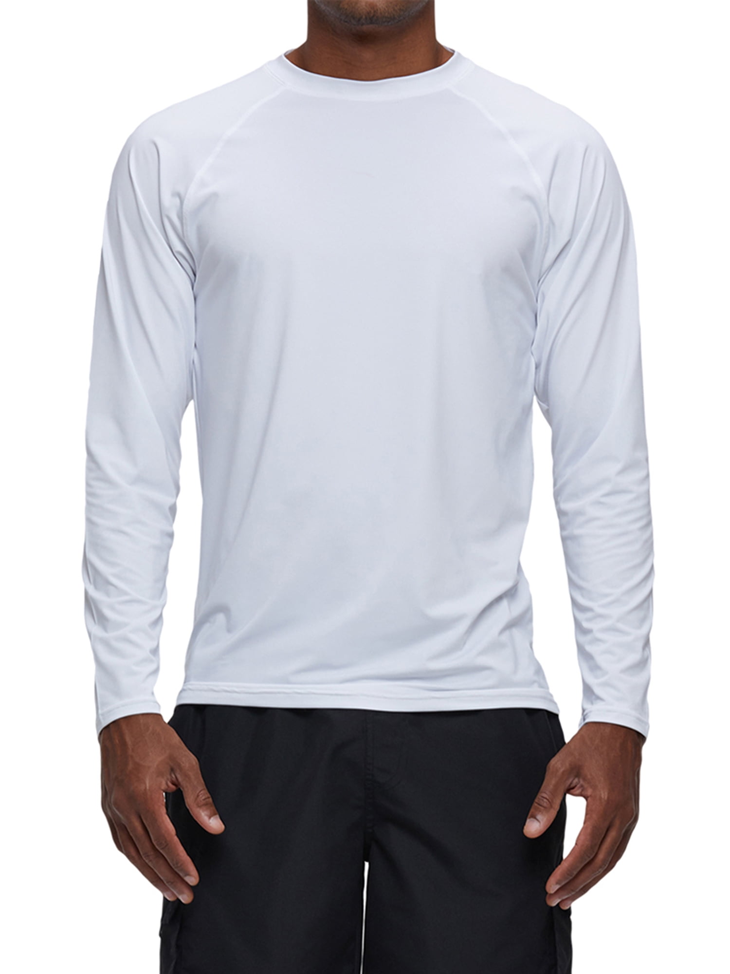 Weilanxin Men's Long Sleeve Swim Shirt, Lightweight Rashguard, UPF 50 ...