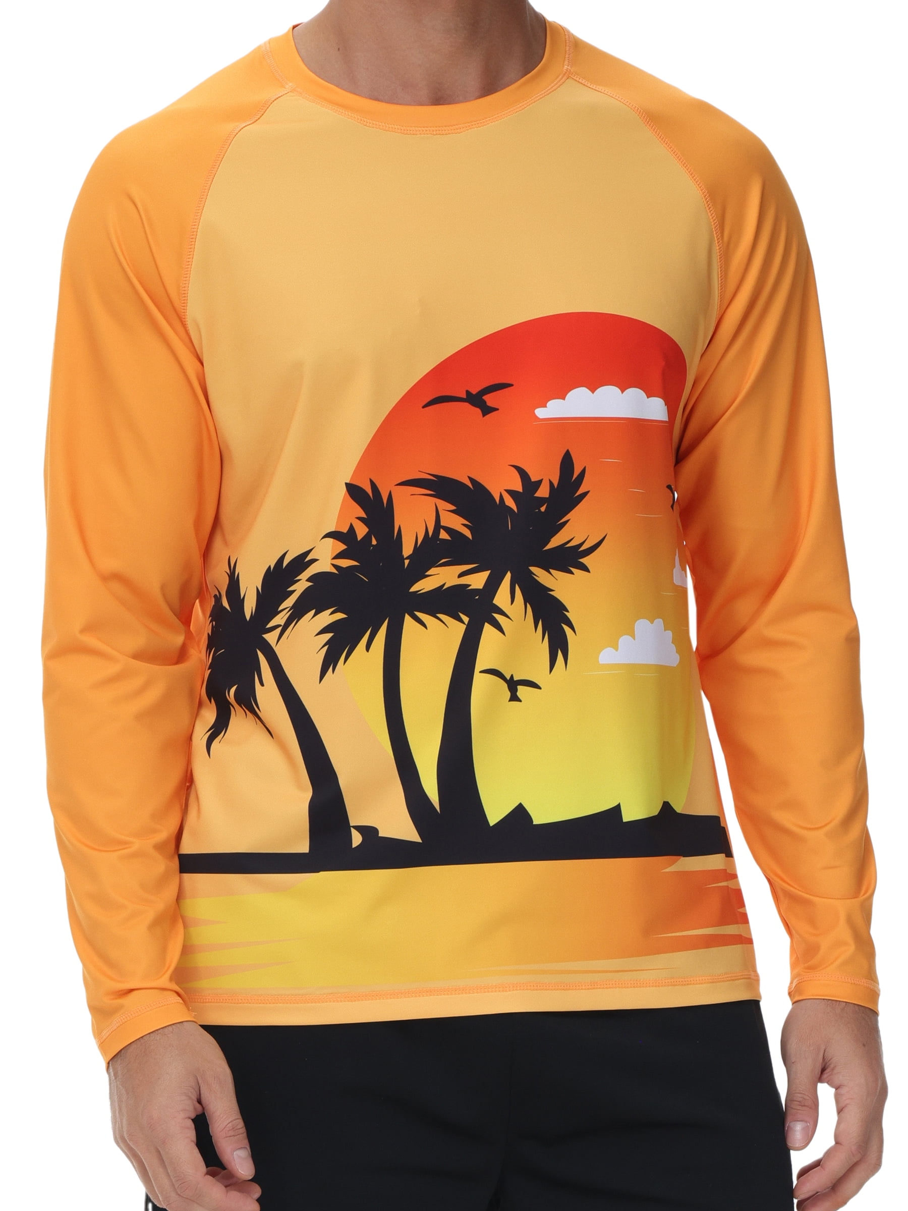 Weilanxin Men's Swim Shirt UPF 50+ UV Sun Protection Quick Dry Rash ...