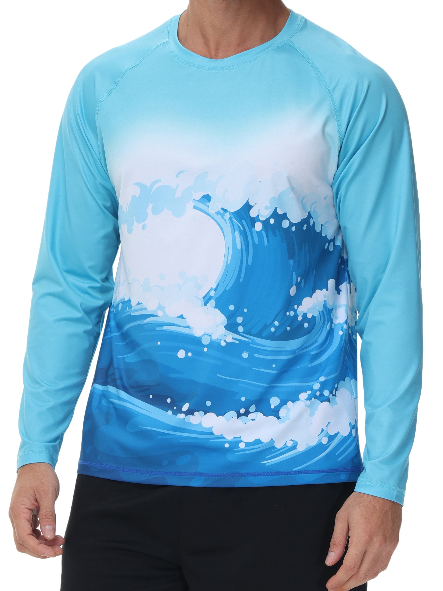 Weilanxin Men's Swim Shirt, UPF 50+ Sun Protection, Quick Dry Rash ...