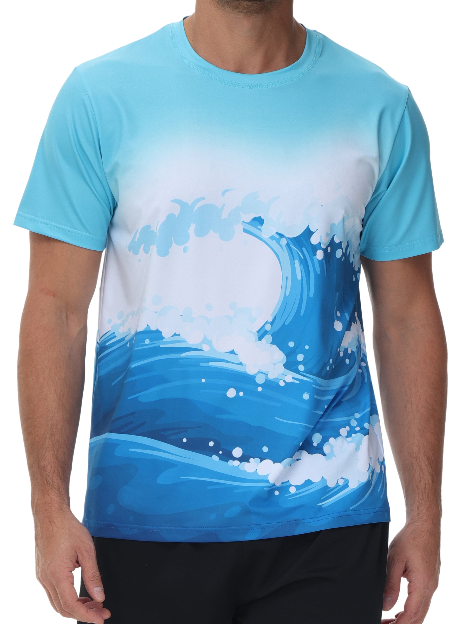 Weilanxin Men's Swim Shirts Rash Guard UPF 50+ T Shirts Quick Dry Loose ...