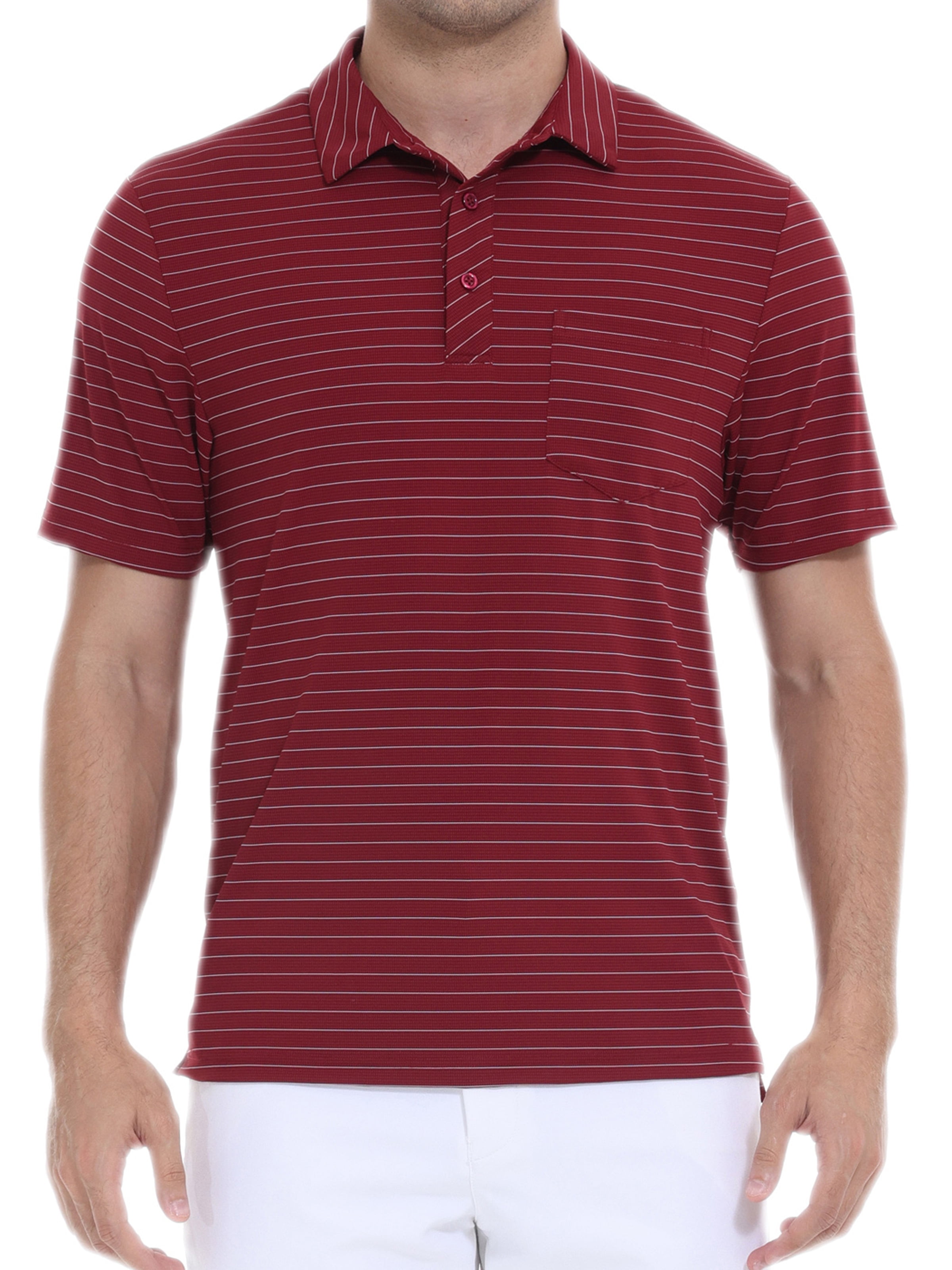 Weilanxin Mens Polo Shirts Short Sleeve Casual Striped Stylish Dry Fit ...