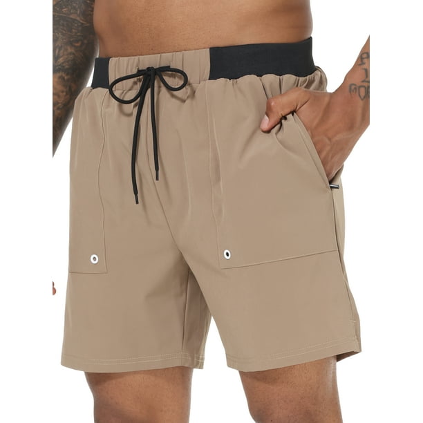 Pdbokew Mens Swim Trunks Quick Dry Board Shorts With Zipper Pockets And