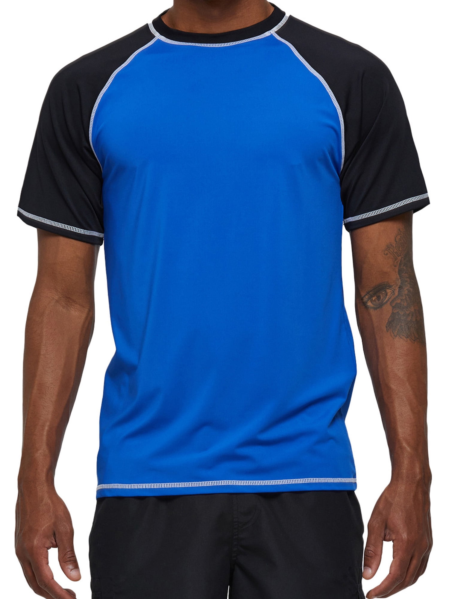 Weilanxin Swim Shirts Short Sleeve for Men Quick Dry Running UPF50+ Sun ...