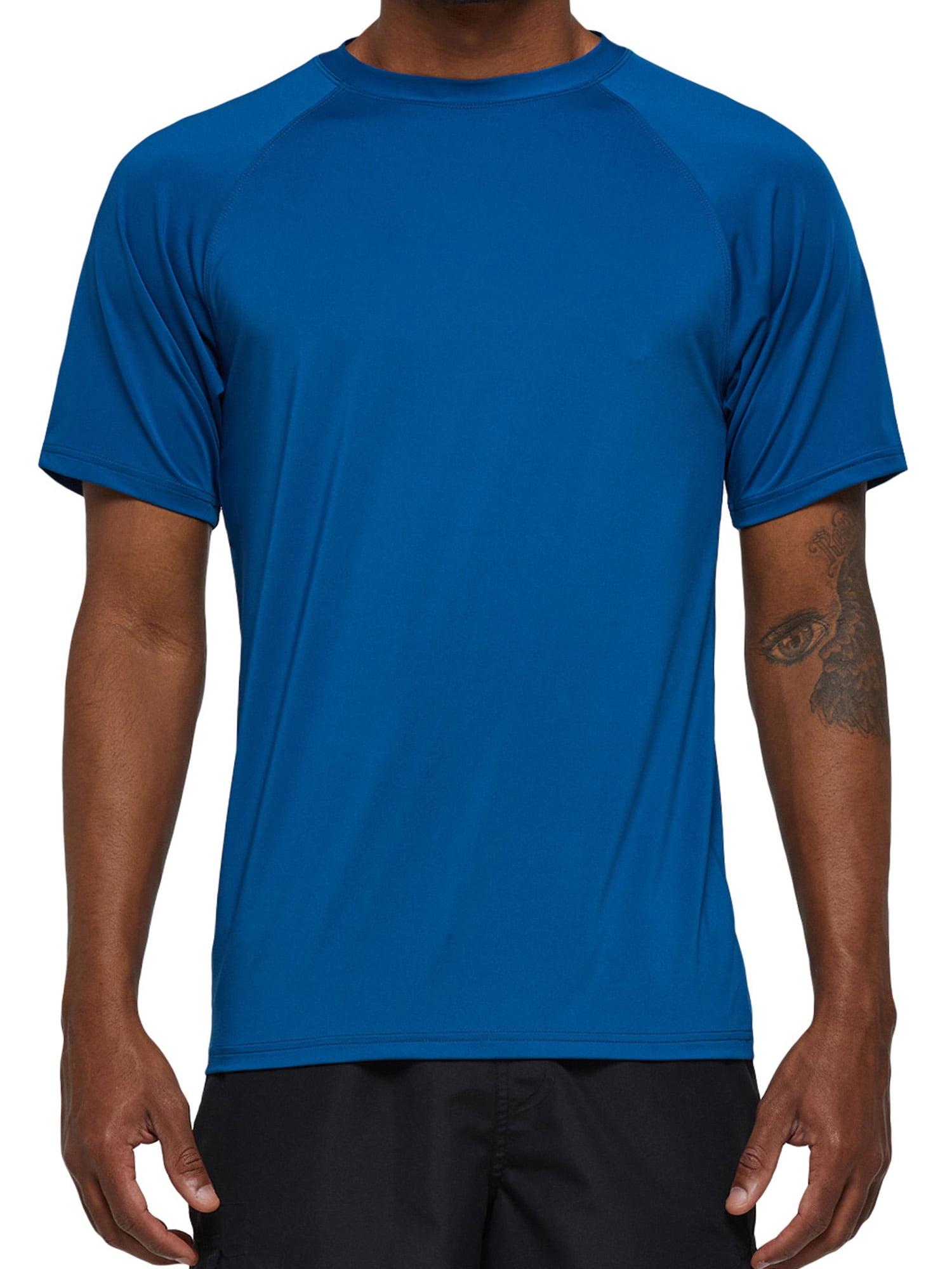 Weilanxin Men's Swim Shirt, Short Sleeve Quick-Dry Rash Guard, UPF 50 ...