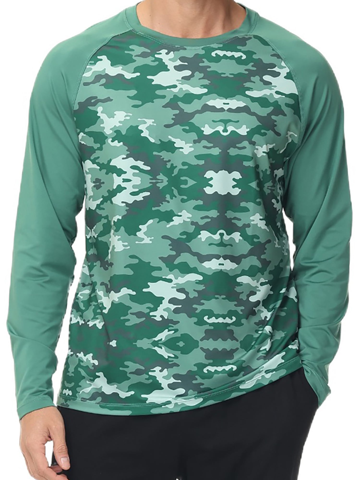 Weilanxin Swim Shirts for Men Long Sleeve Mens Rash Guards UPF 50 ...