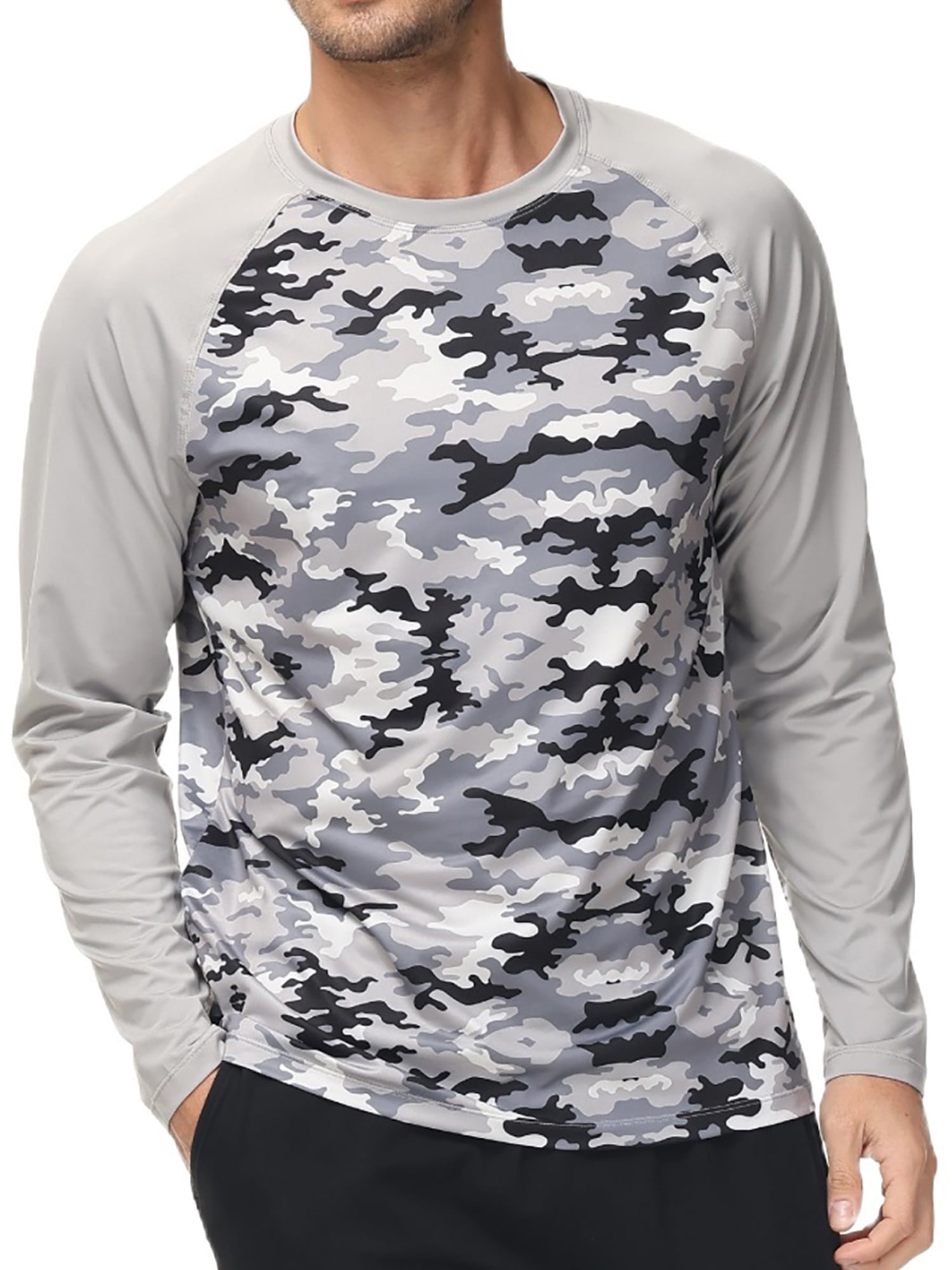 Weilanxin Men's Long Sleeve Rash Guard, UPF 50+ Sun Protective Swim ...