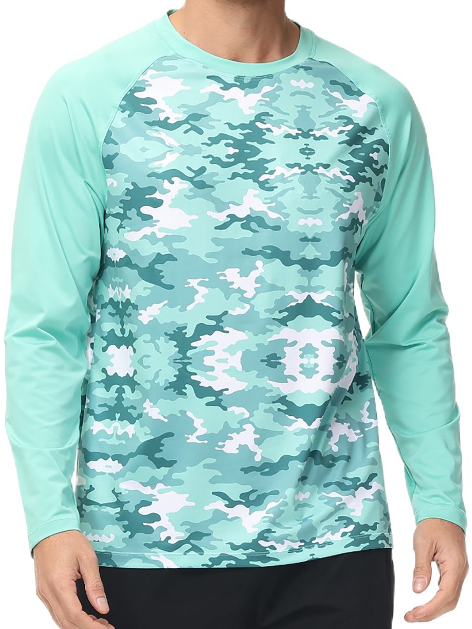 Weilanxin Swim Shirts for Men Long Sleeve Mens Rash Guards UPF 50 ...