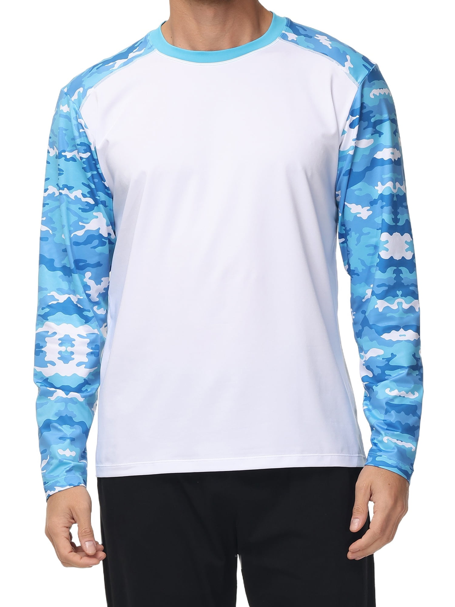 Weilanxin Swim Shirts for Men Long Sleeve Rashguard UPF 50+ Quick-Dry ...