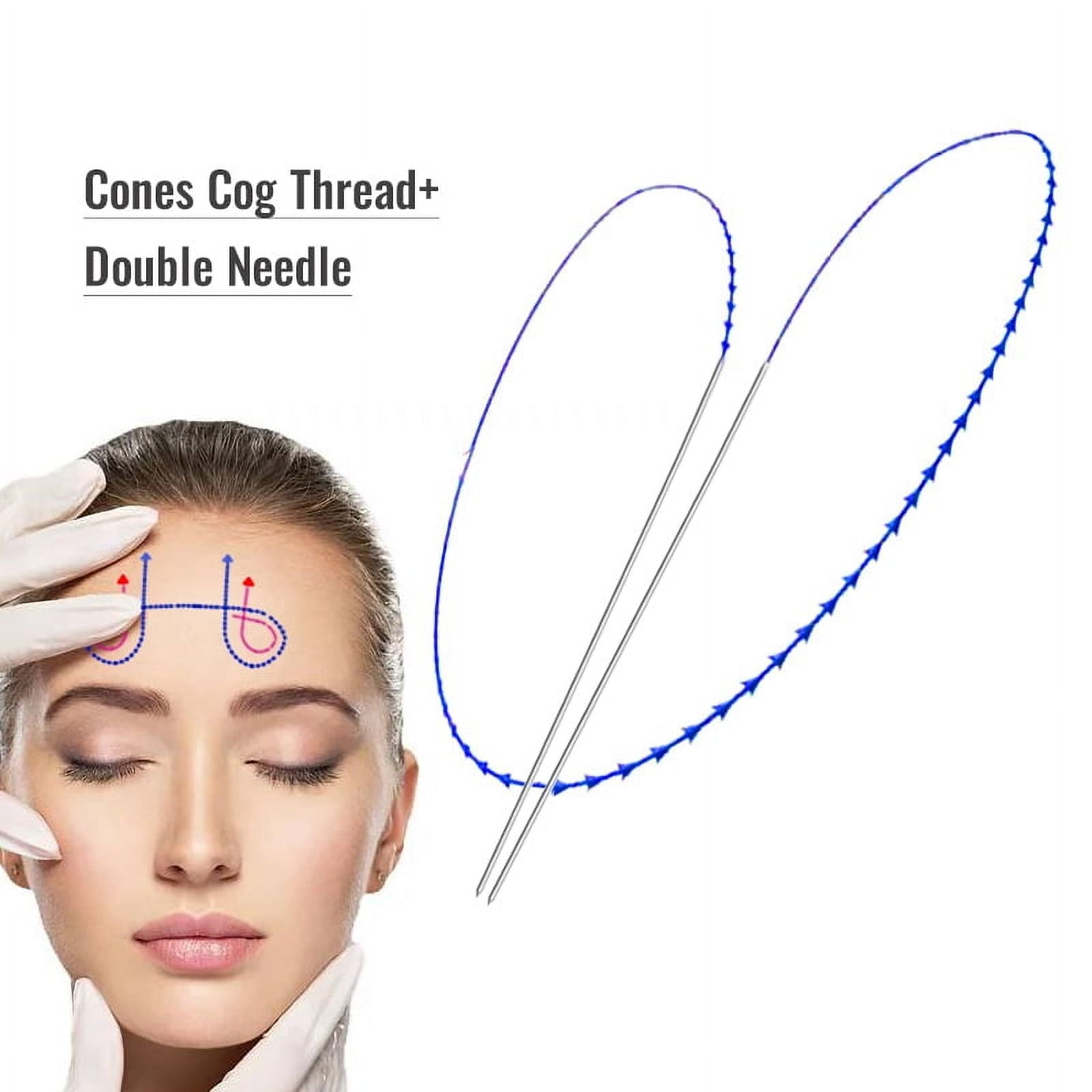 Pdo Thread for Face Lift Pdo Double Cog Threads 1PCS Pdo Cog Threads for Whole Body(Double Cones ...