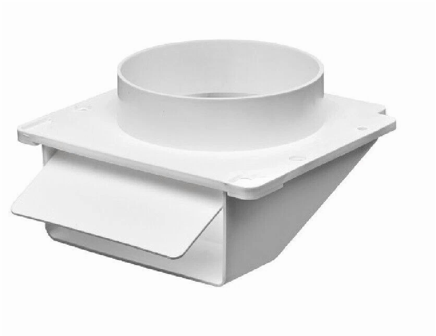 Pe Lambro 4-In. White Plastic Under Eave Vent With Weather Damper And ...