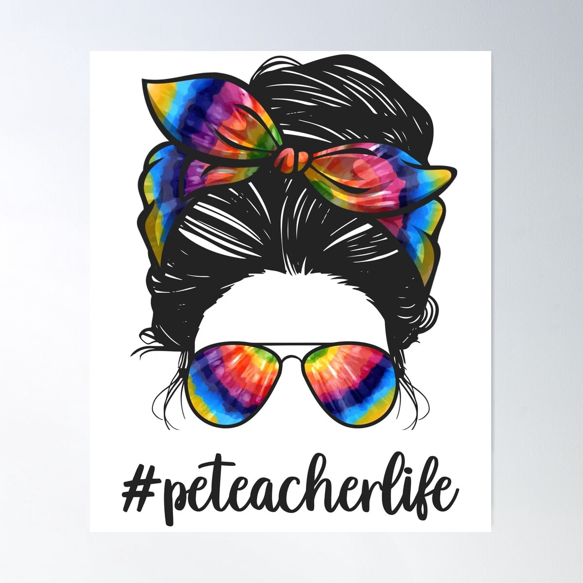 Pe Teacher Messy Bun Life Physical Education Teacher Messy Bun Life Tie ...