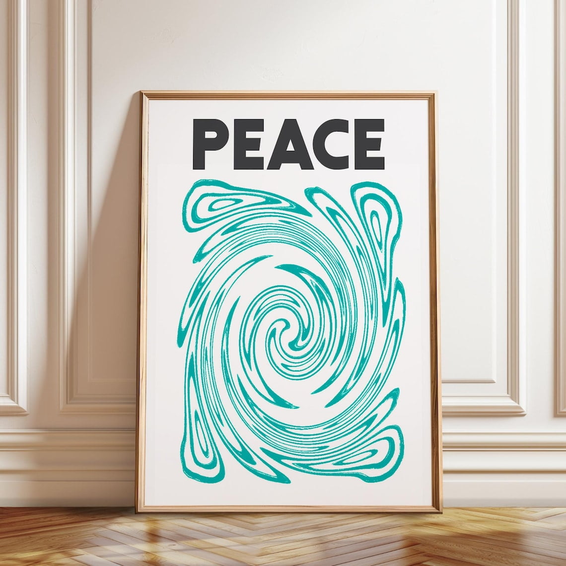 Peace Abstract Wall Art Poster - Calming Home, Bedroom, And Office ...