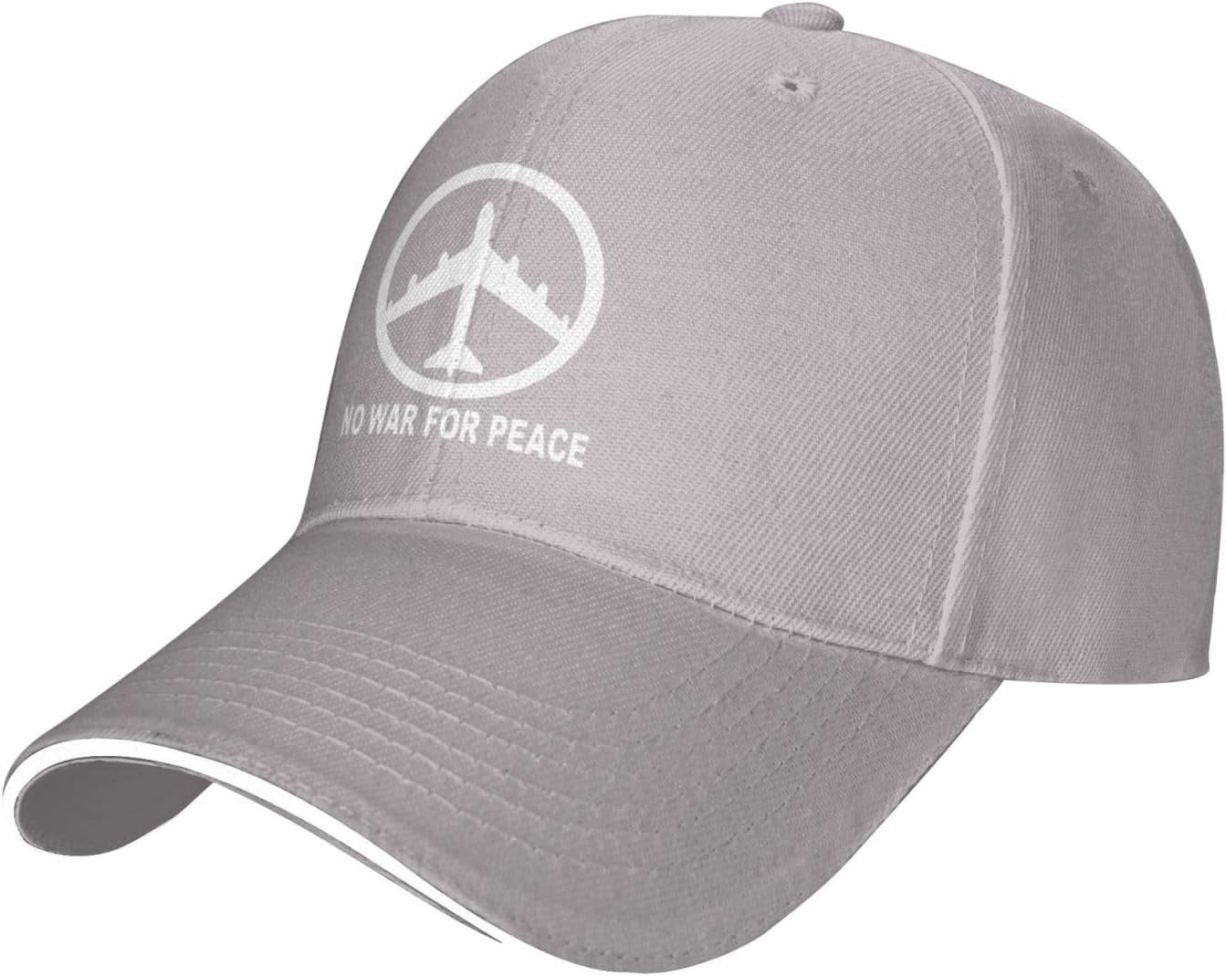 Peace Anti War Sun Hats Black Sandwich Bill Cap Adjustable Travel ...