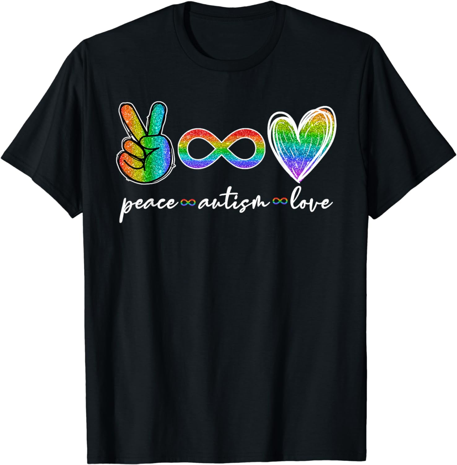 Peace Autism Love Infinity Symbol Autism Awareness - Walmart.com