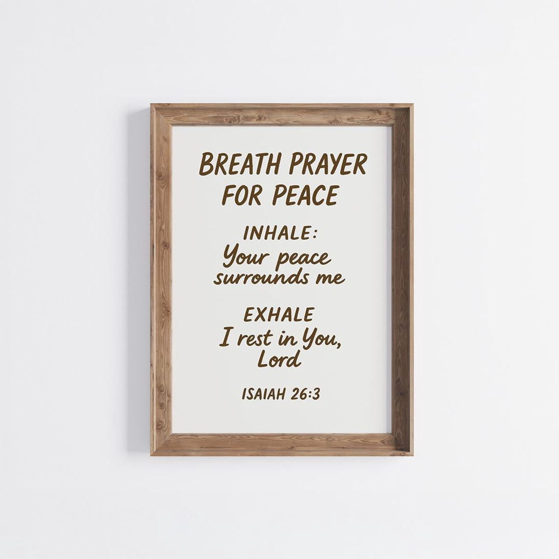 Peace Breath Prayer Christian Scripture Wall Art Print, Unframed Canvas ...