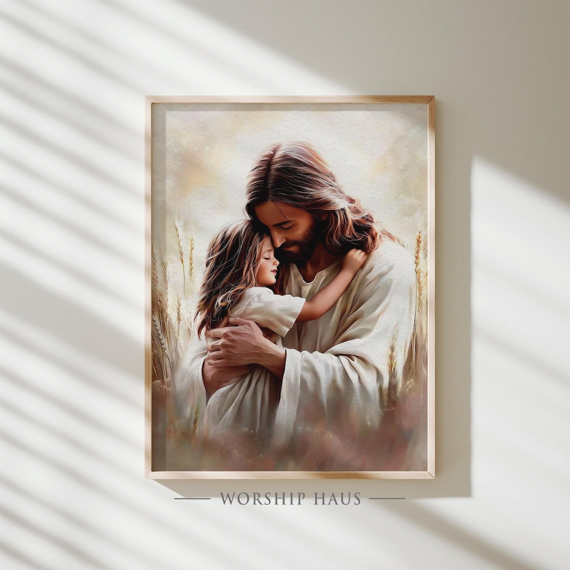 Peace In Christ Jesus And Little Girl Printable Christian Art Embrace ...