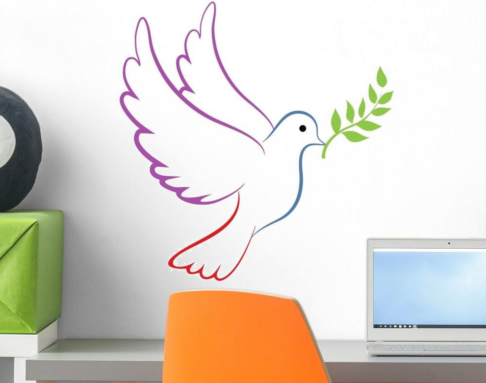 Peace Color Wall Decal Peel and Stick Vinyl Graphic (18 in H x 18 in W ...