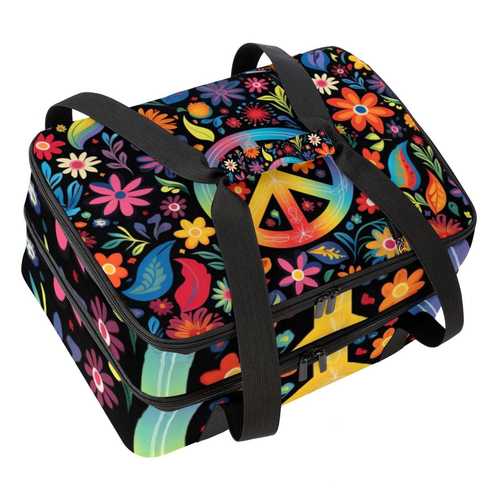 Peace Double Layered Insulated Refrigerated Lunch Bag with Two ...