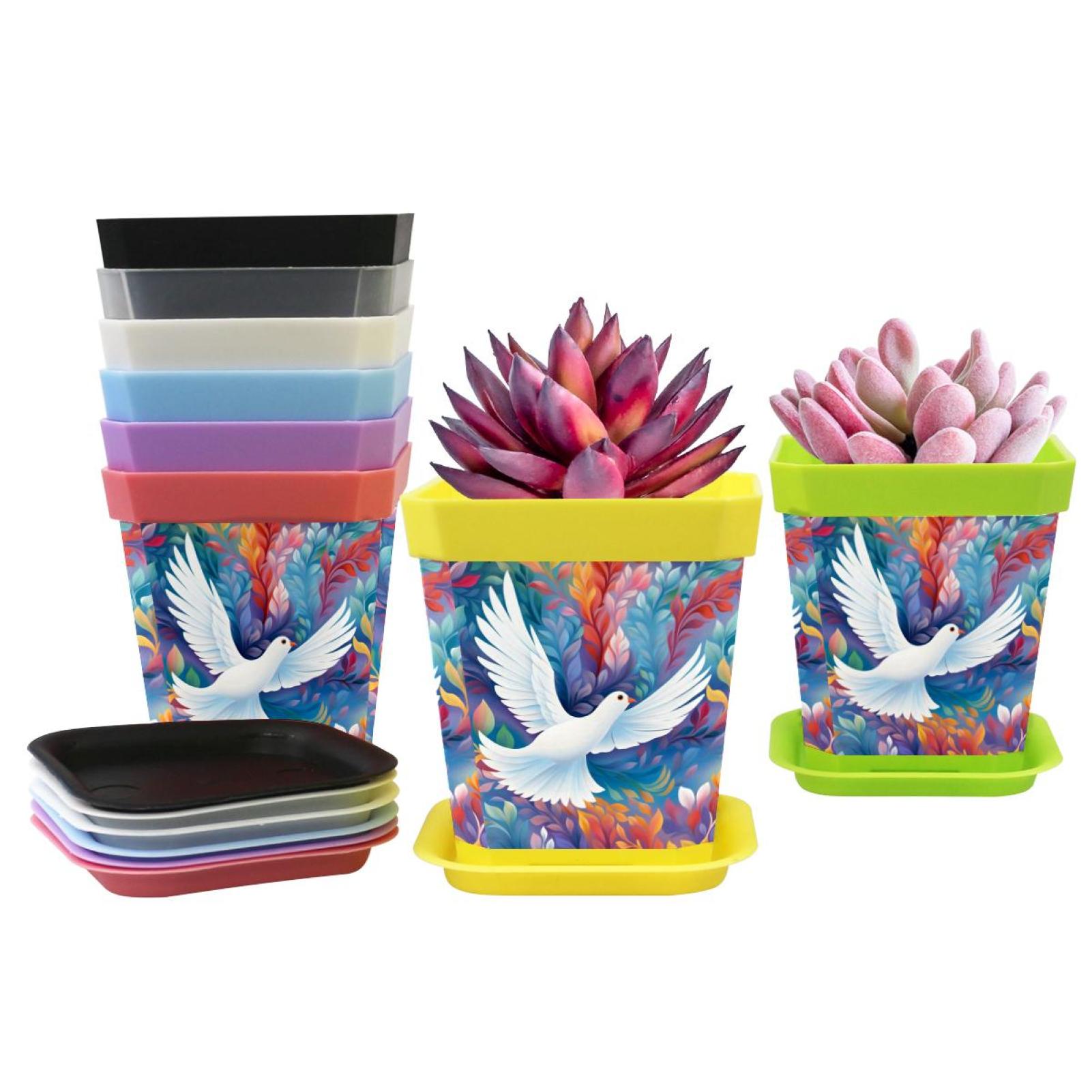 Peace Dove Caribbean Planter 8PCS - Lightweight Indoor Outdoor 8 ...