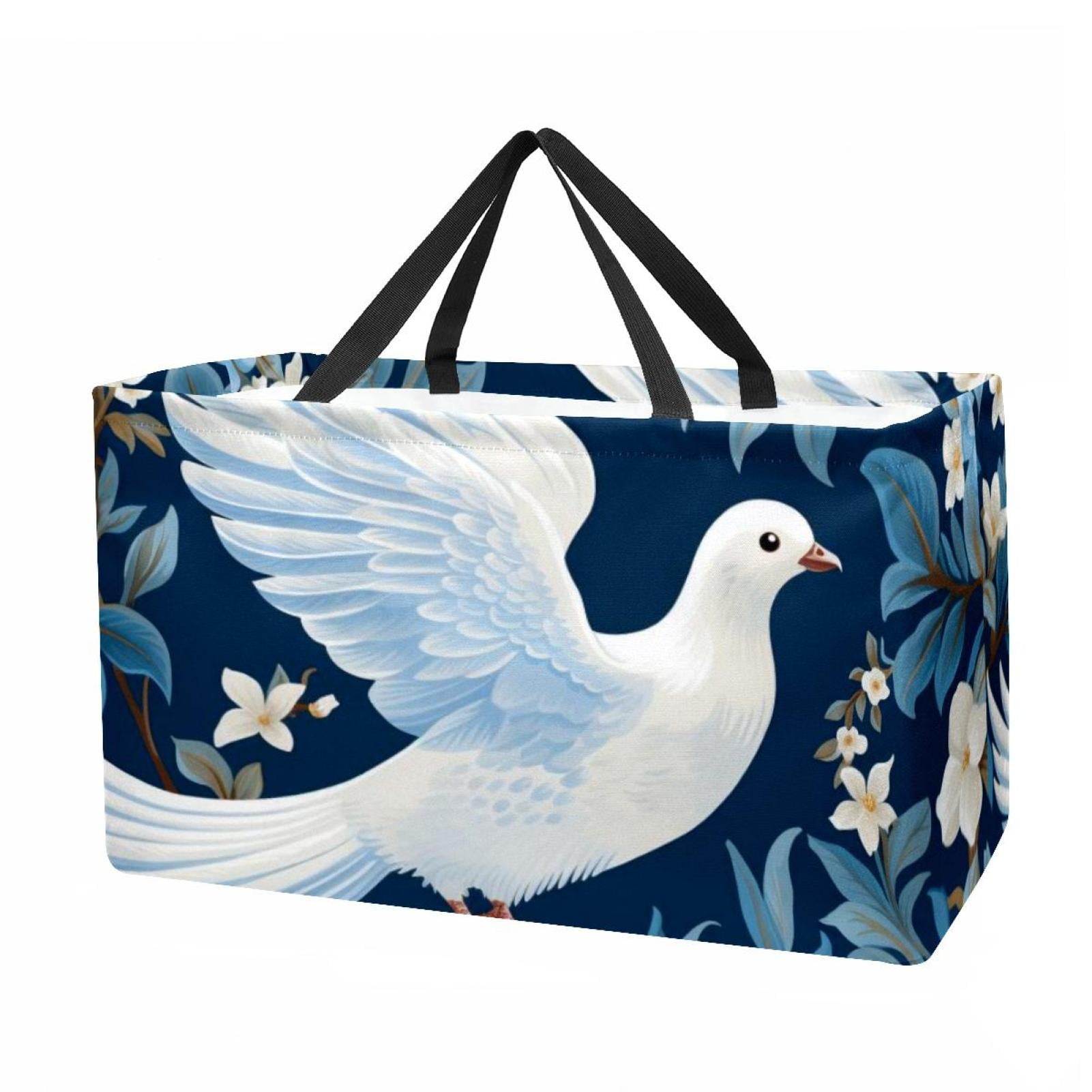 Peace Dove Collapsible Oxford Cloth Tote Bag: Reusable, Foldable, and ...