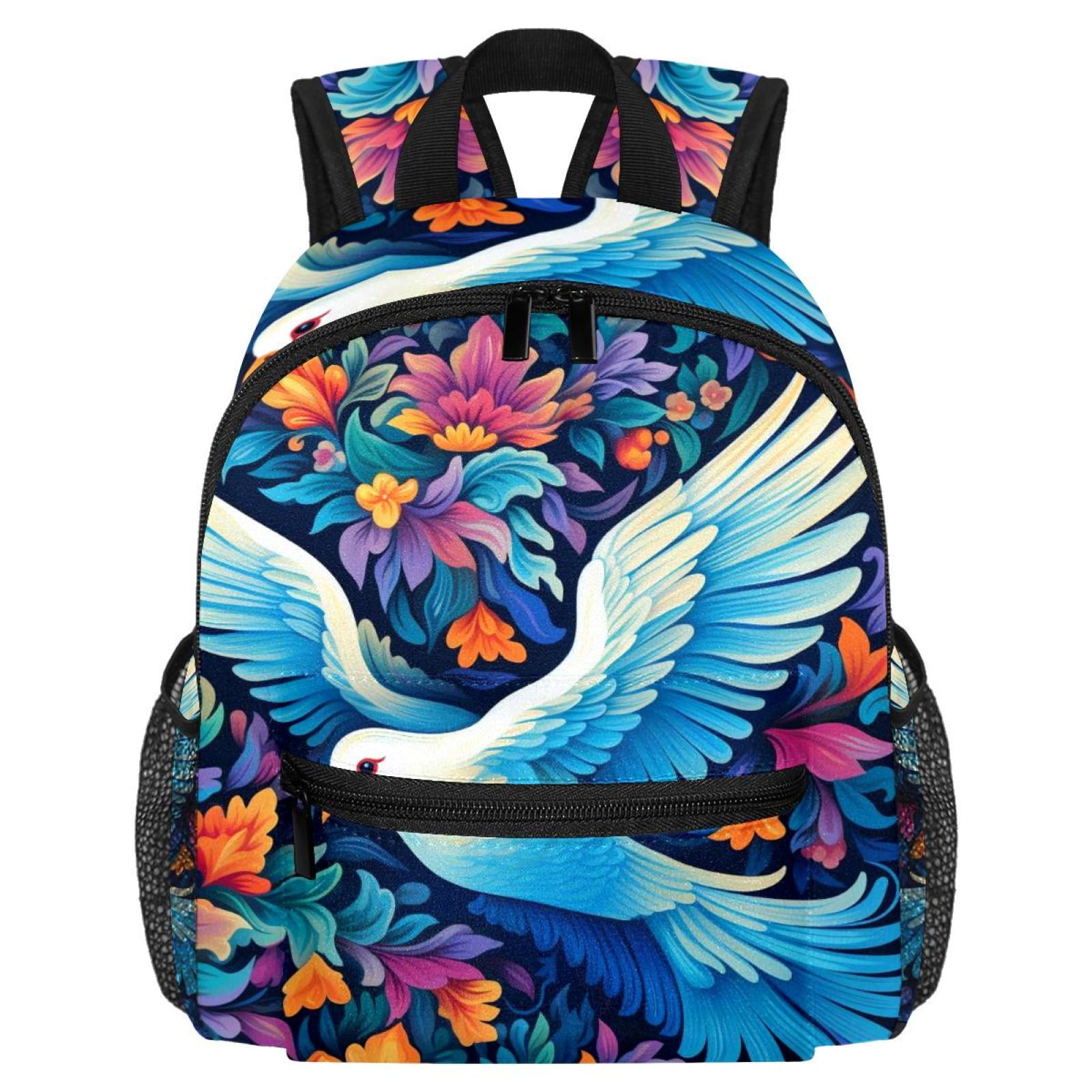Peace Dove Cute Book Bag with Adjustable Shoulder Strap, Large Capacity ...