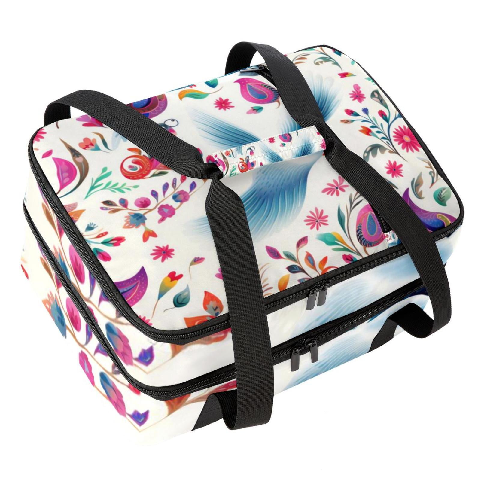 Peace Dove Double-Layered Insulated Lunch Bag with Two Compartments ...
