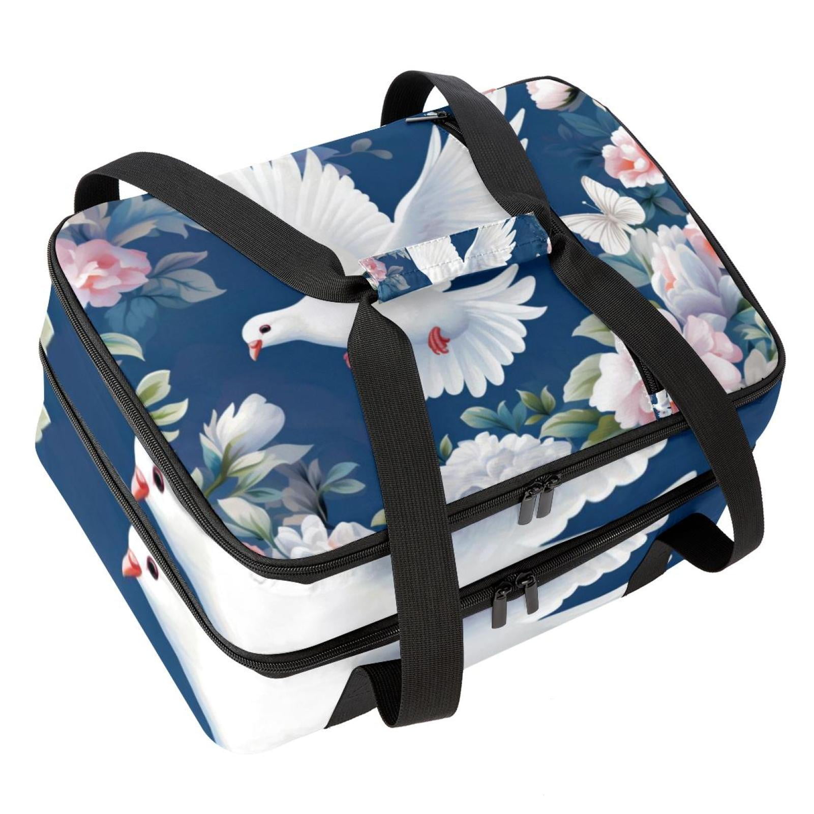 Peace Dove Double Layered Insulated Refrigerated Lunch Bag with Two ...