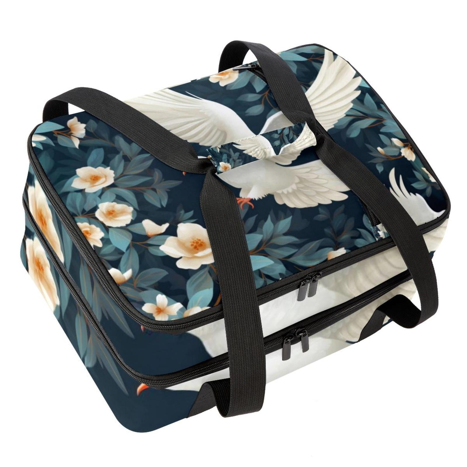 Peace Dove Double Layered Insulated and Refrigerated Lunch Bag with Two ...