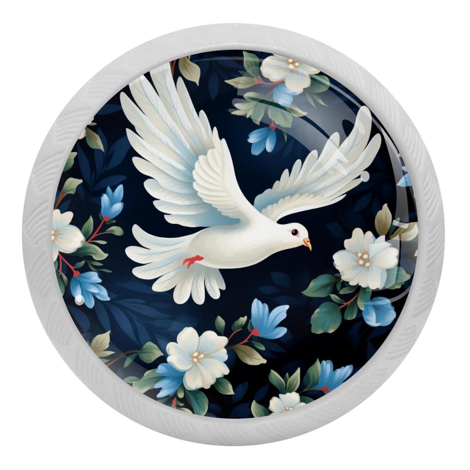 Peace Dove Fluorescent Drawer Pulls: Round 4-Pack - Glow-in-the-Dark ...