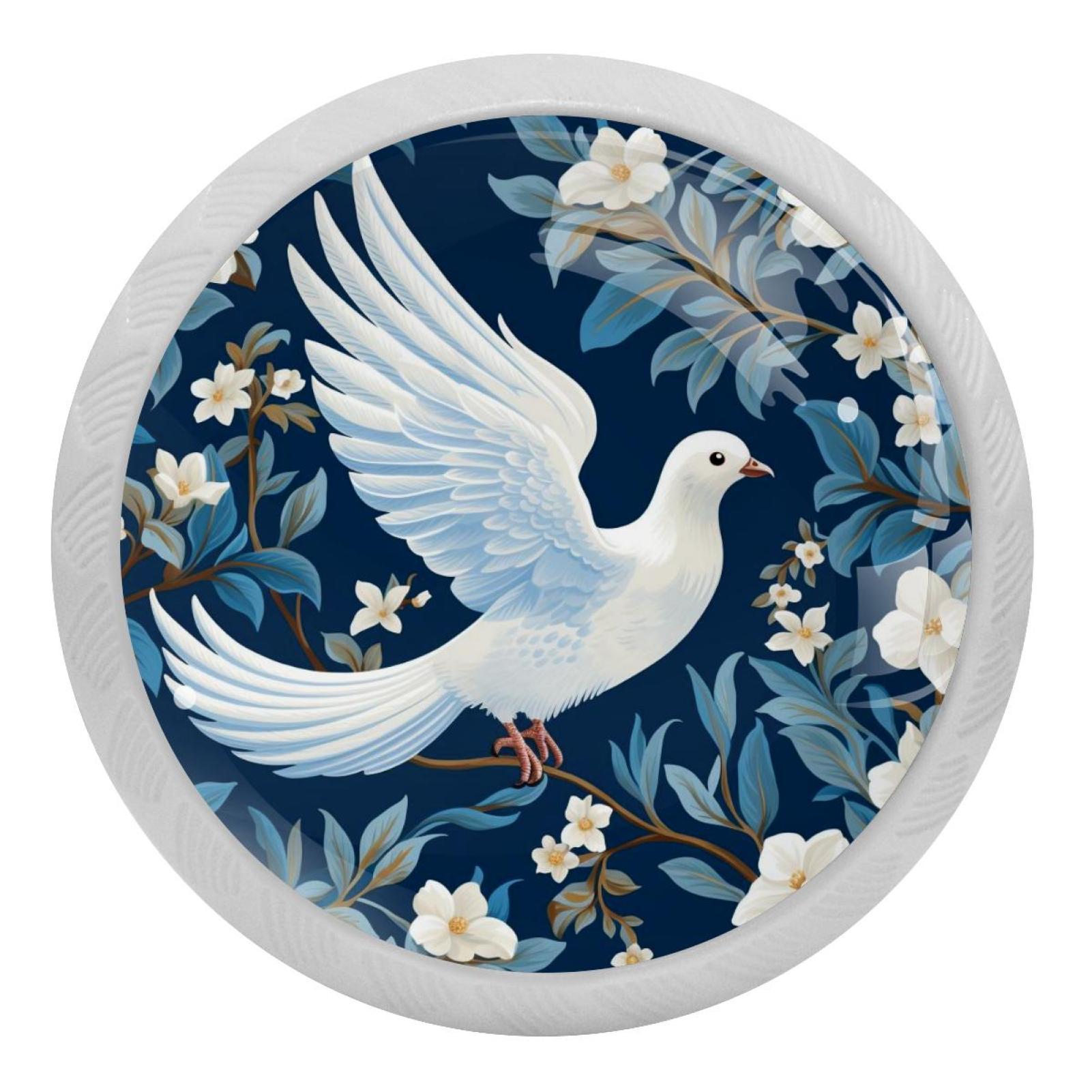 Peace Dove Fluorescent Drawer Pulls - Round Knobs - Glow-in-the-Dark ...