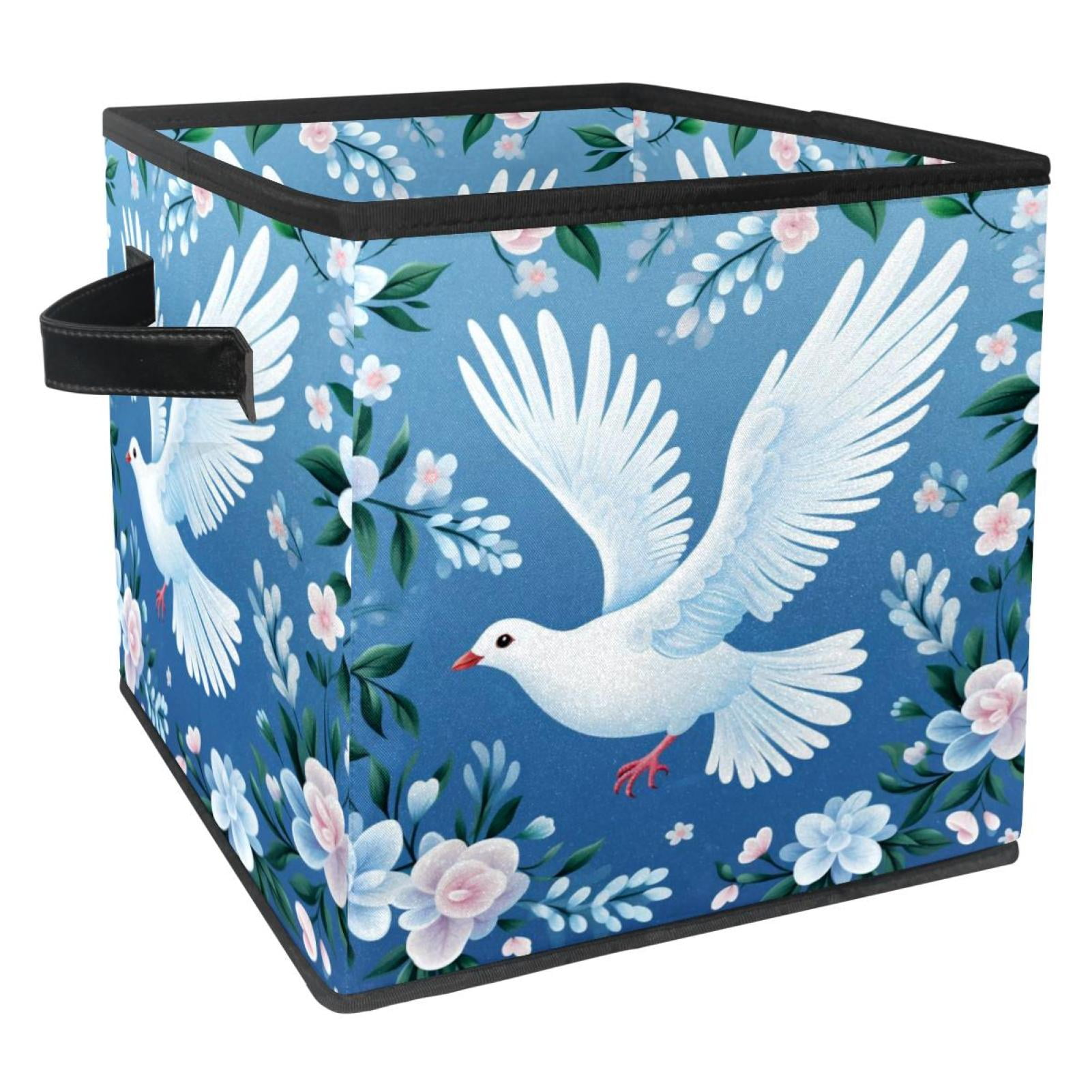 Peace Dove Foldable Storage Cubes with Handle, 10.8"x10.5"x10.6", Large ...