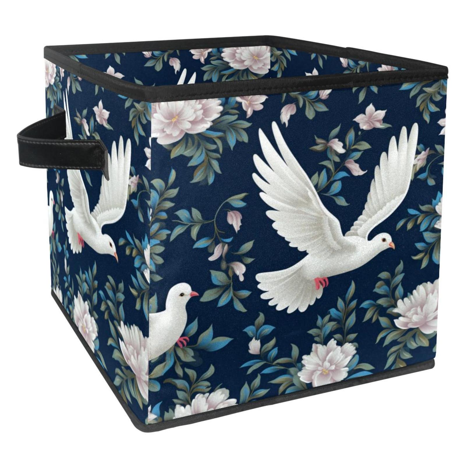 Peace Dove Foldable Storage Cubes with Handle, 10.8"x10.5"x10.6", Large ...