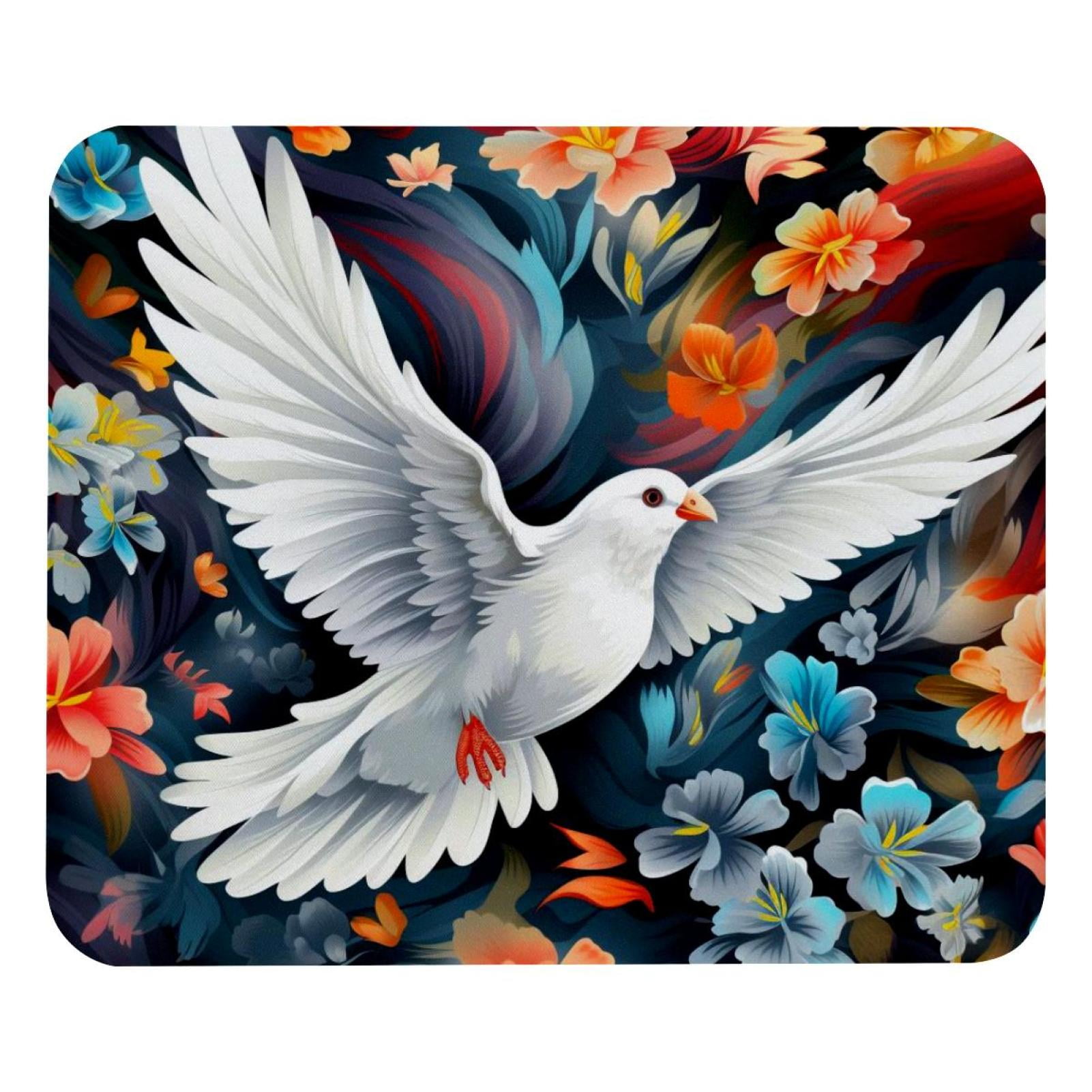 Peace Dove Gaming Mouse Pad Desk Mat, Square 8.3x9.8 Inch Non-Slip ...