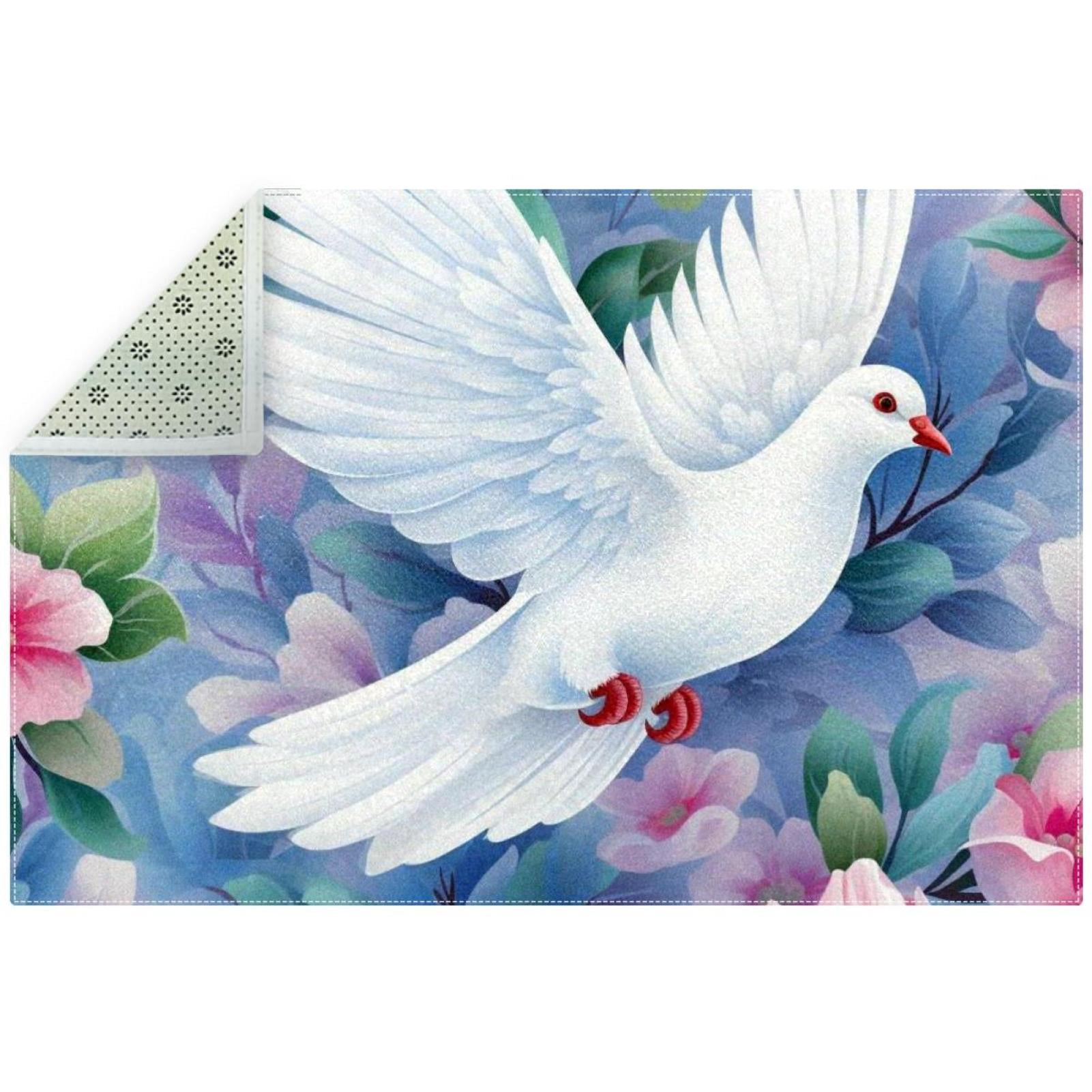Peace Dove Geometric Polyester Area Rug - Stylish Floor Mat for Living ...