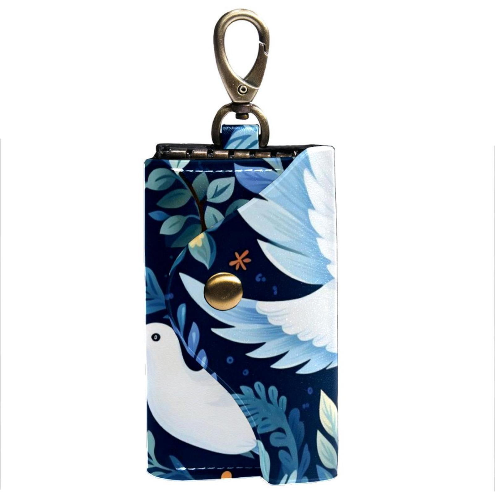 Peace Dove Key Organizer Wallet with 6 Hooks and Side Pockets - Unisex ...