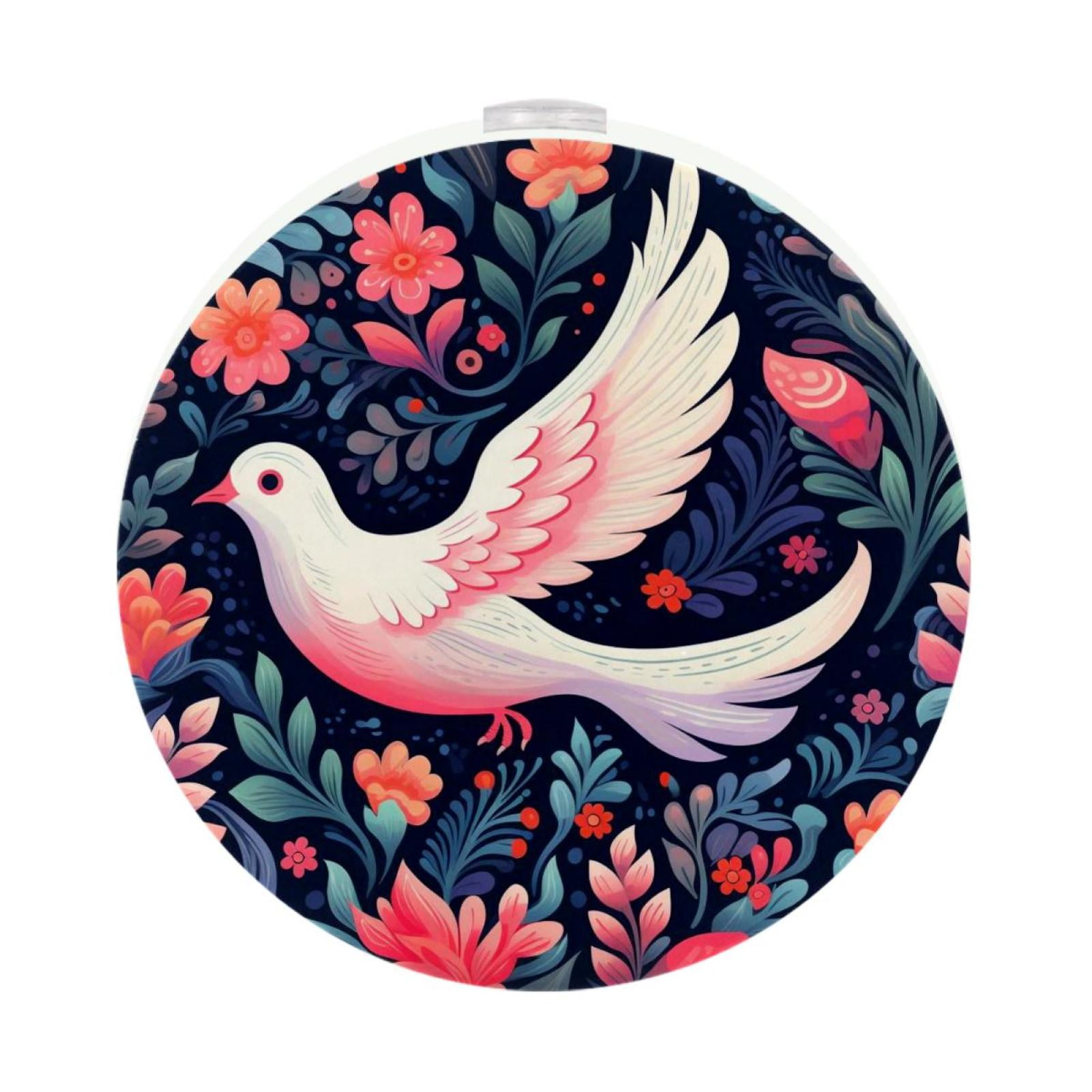 Peace Dove LED Round Night Light - 2 Pack, Plug-in Motion Sensor Wall ...