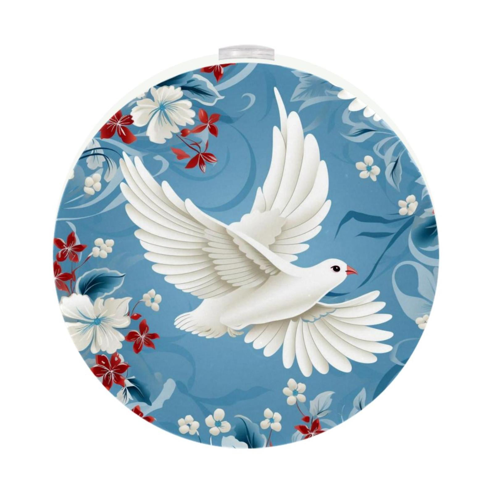 Peace Dove LED Round Night Light-2PCS, Energy-Efficient Plug-in Ambient ...