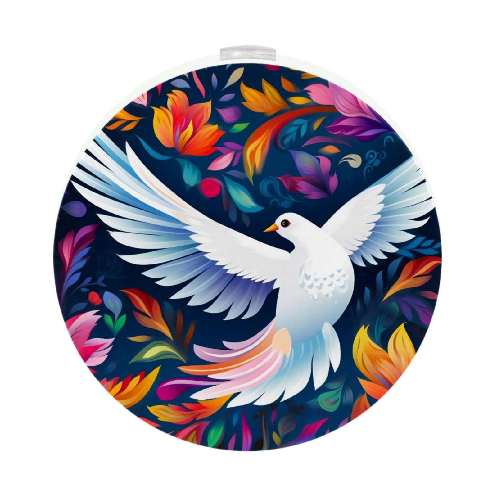 Peace Dove LED Round Night Light-2PCS, Energy Efficient Plug-in Bedroom ...