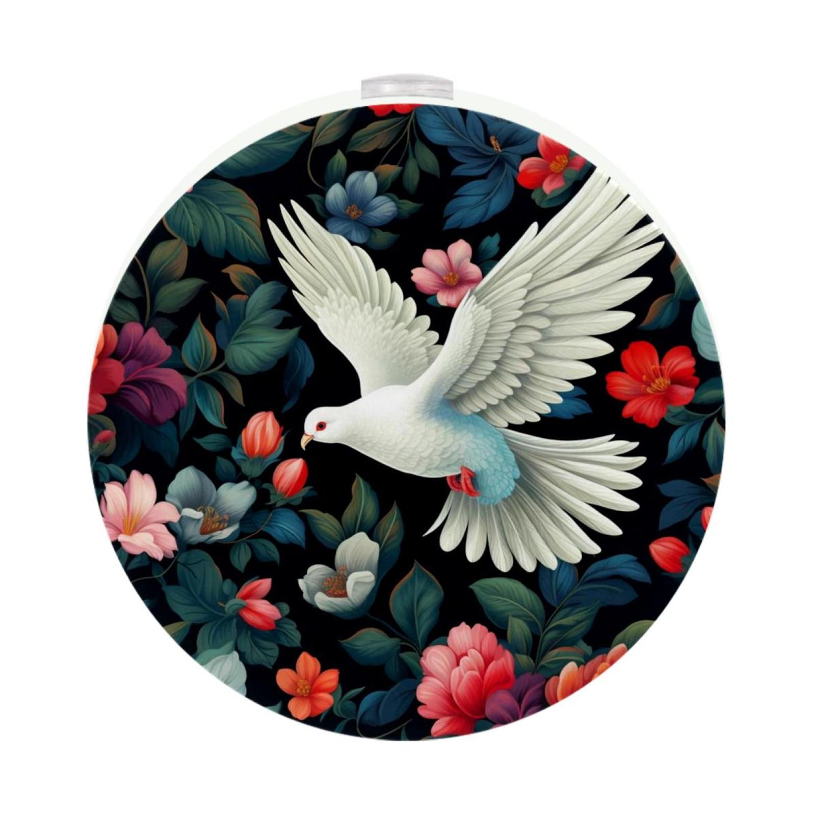 Peace Dove LED Round Night Light (2PCS) – Energy Efficient Plug-in Lamp ...