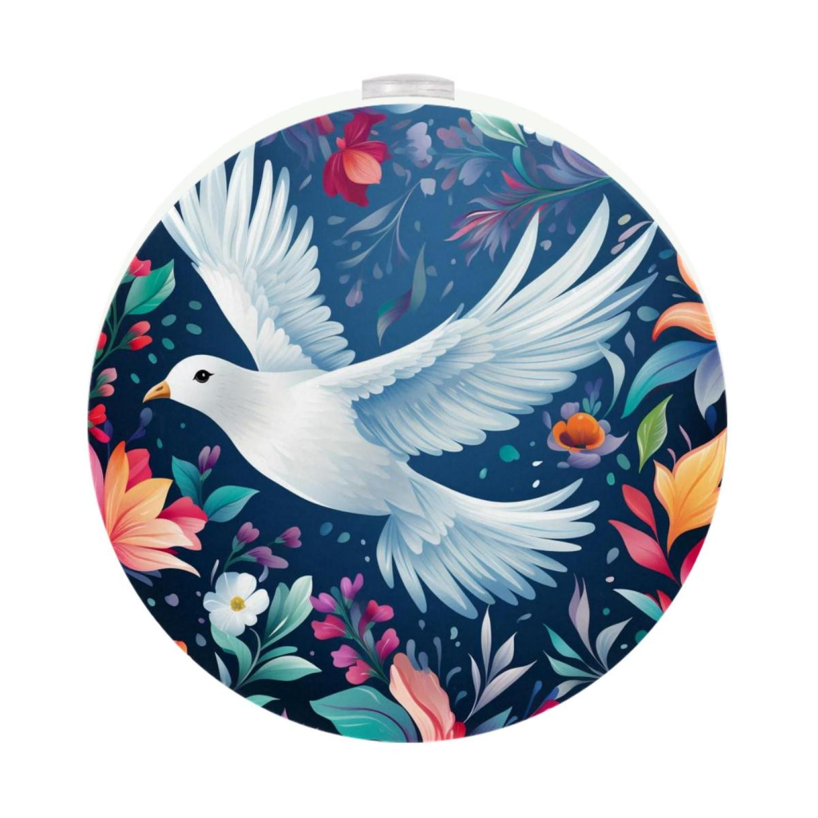 Peace Dove LED Round Night Light - 2PCS, Energy Efficient Plug-in Wall ...