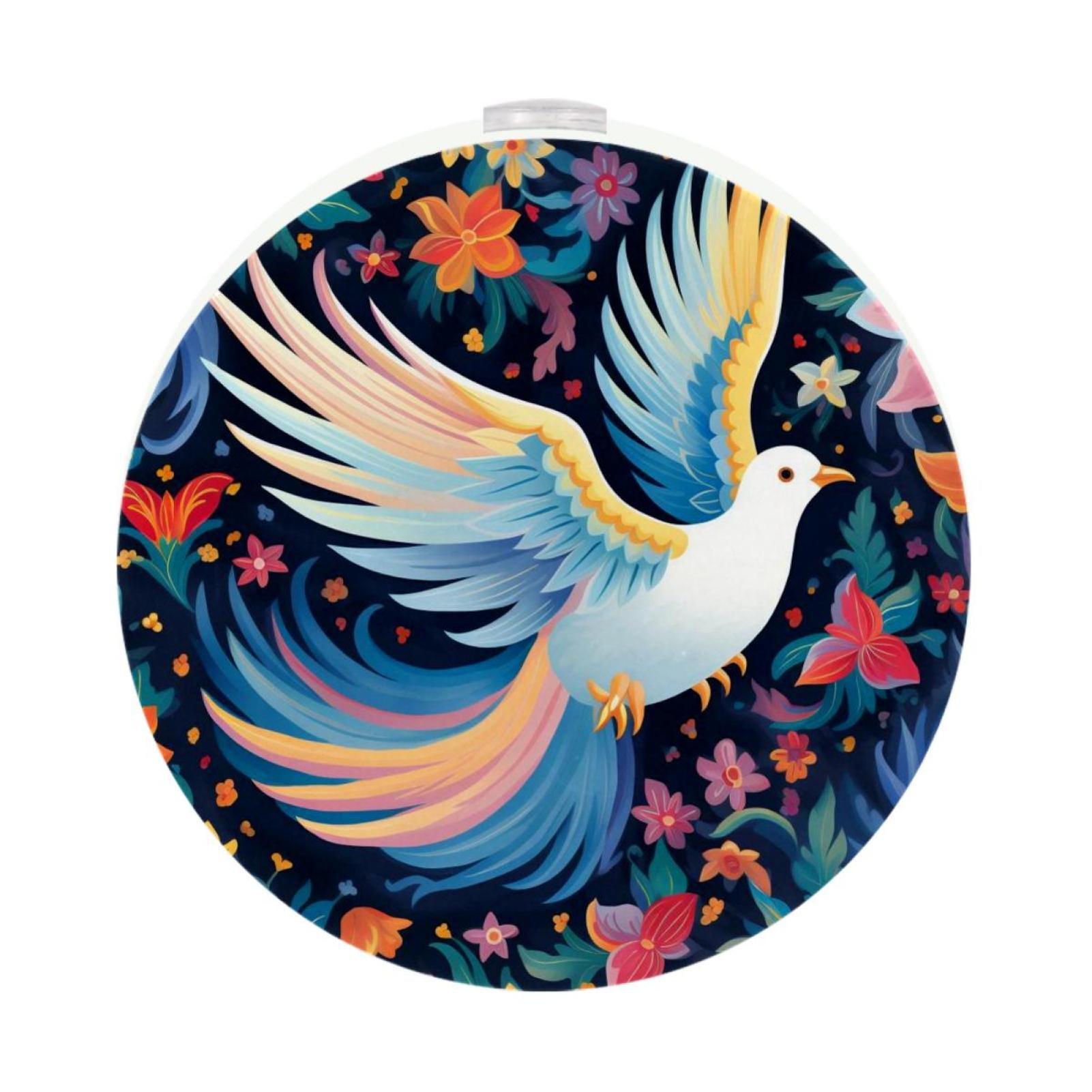 Peace Dove LED Round Night Light-2PCS for Nursery and Bedroom, Plug-in ...