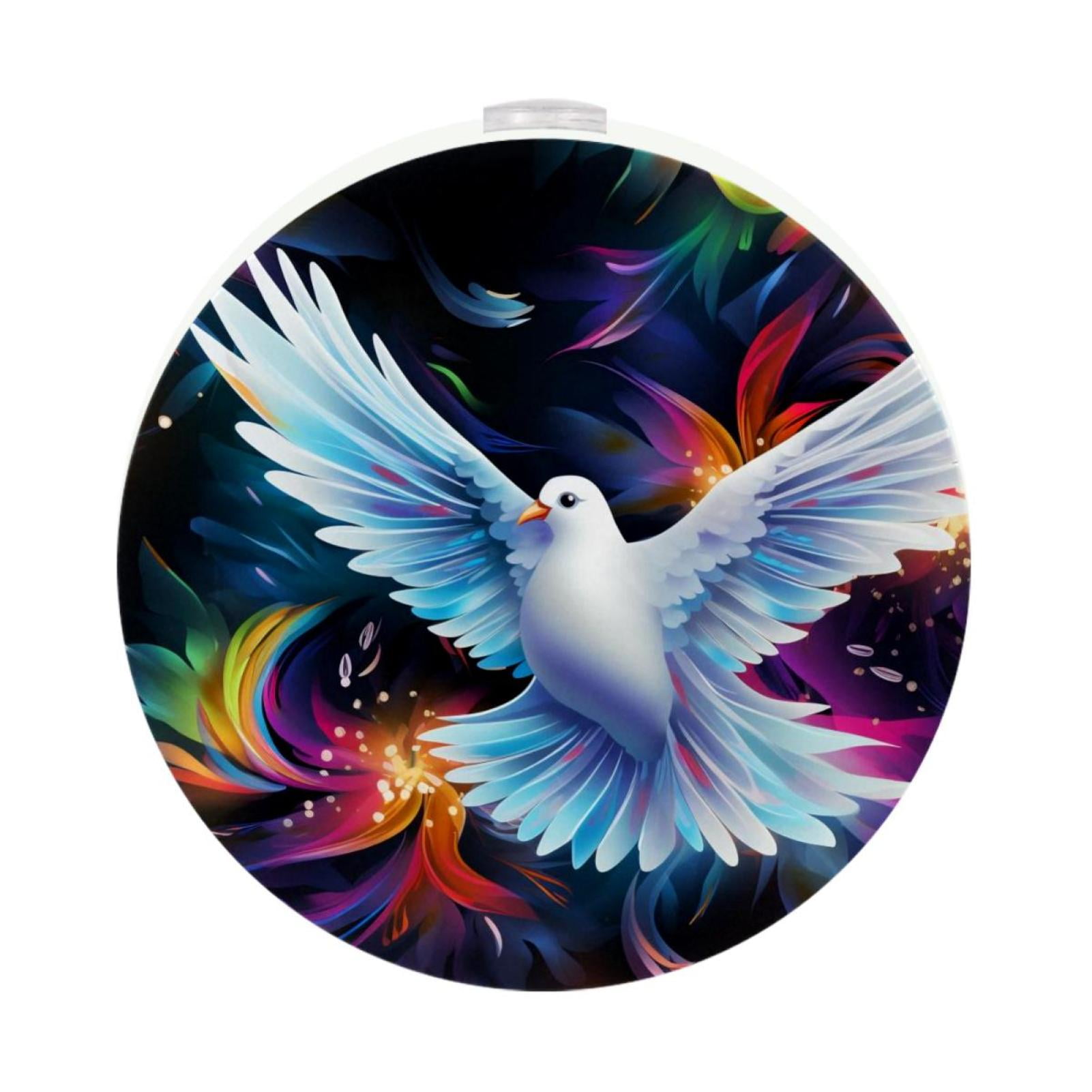 Peace Dove LED Round Night Light-2PCS: Wireless & Portable Small Lights ...