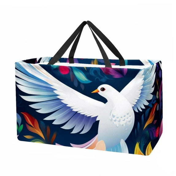 Peace Dove Large Capacity Reusable Foldable Oxford Cloth Tote Bag Cube ...