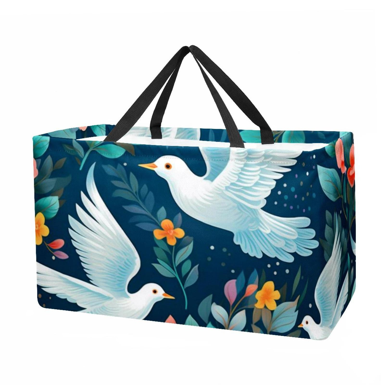 Peace Dove Large Capacity Reusable Foldable Oxford Cloth Tote Bag Cube ...