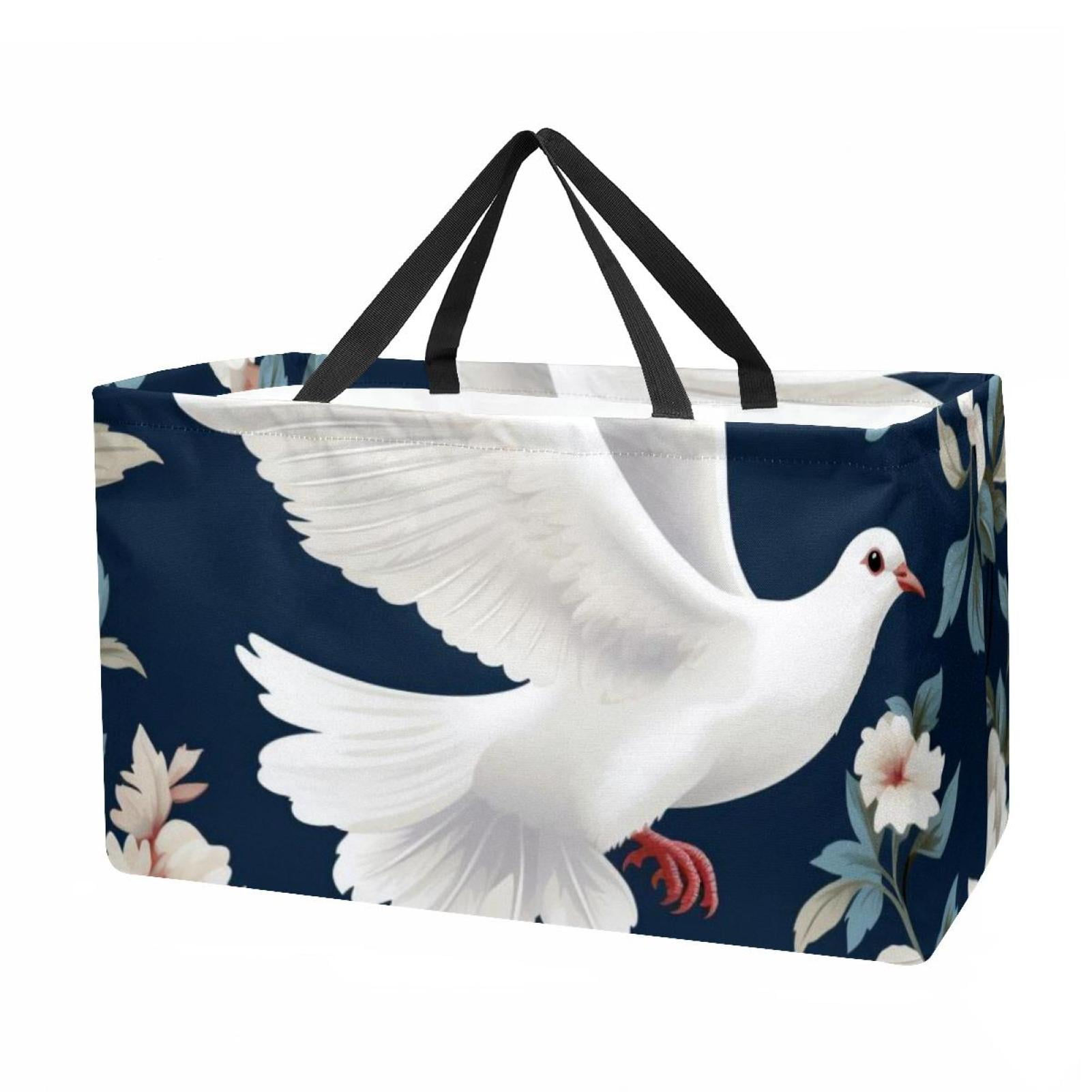 Peace Dove Large Reusable Foldable Oxford Cloth Shopping Bag with ...