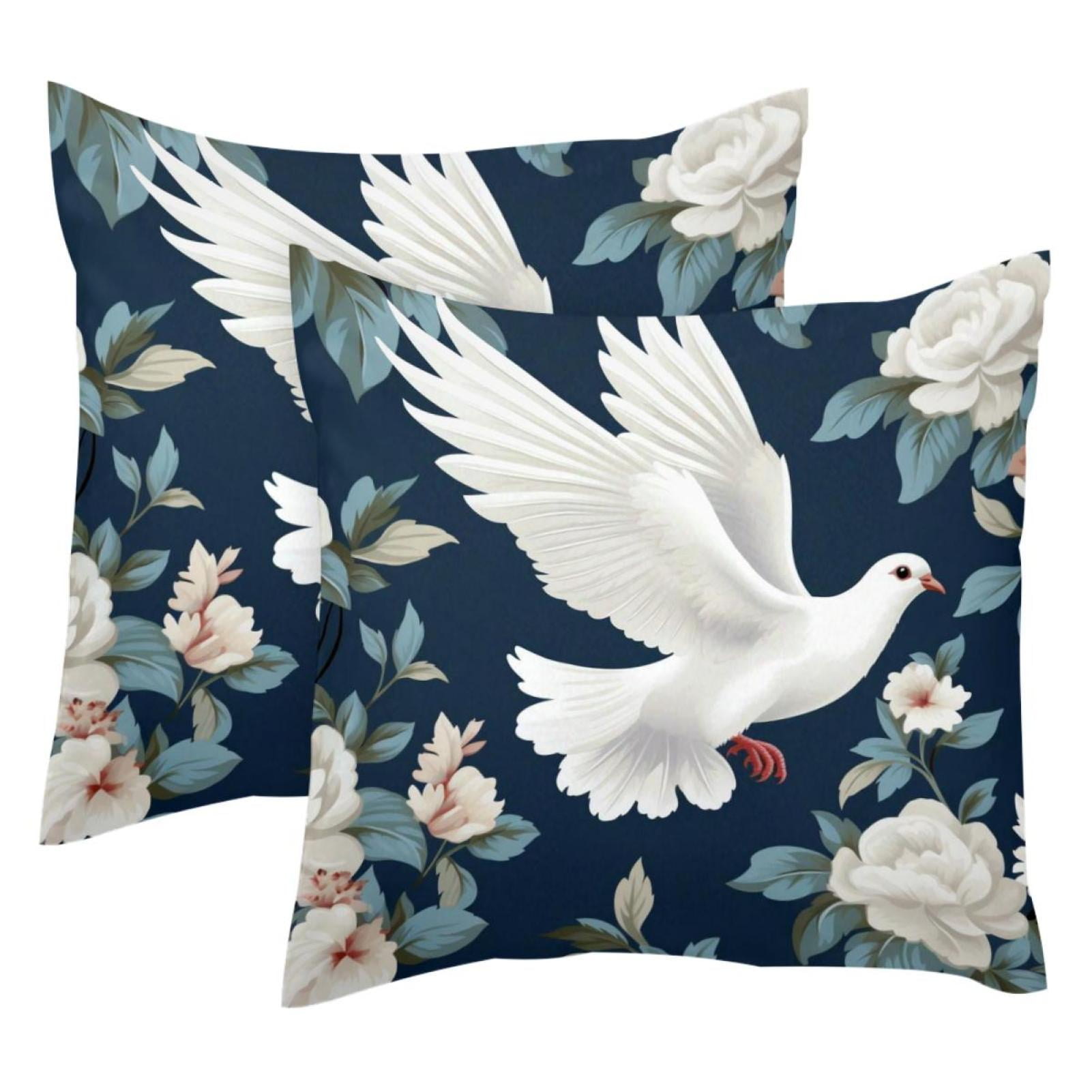 Peace Dove Luxurious Velvet Throw Pillow Inserts 2PCS Chair Pillow ...