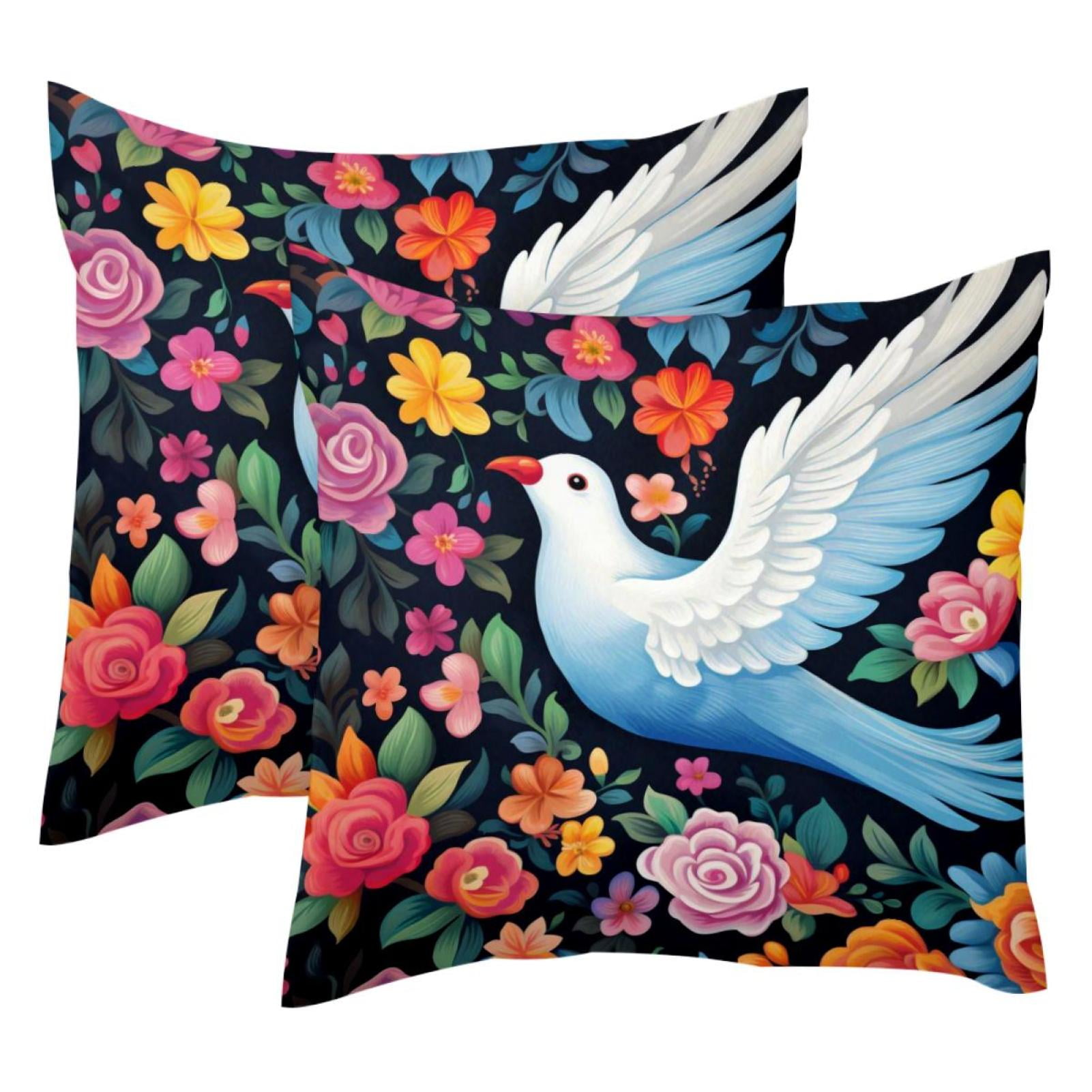 Peace Dove Luxurious Velvet Throw Pillow Inserts 2PCS Chair Pillow ...