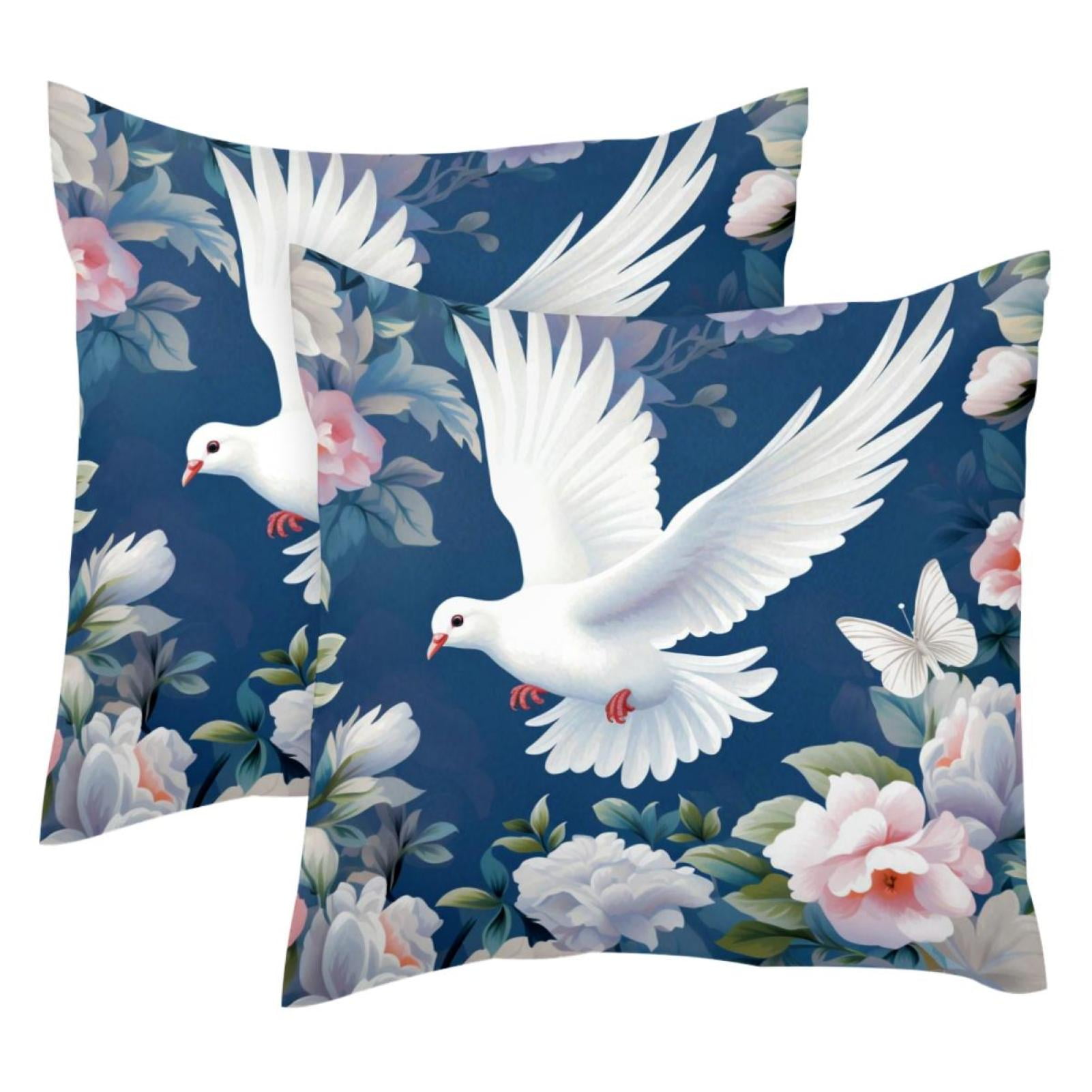 Peace Dove Luxurious Velvet Throw Pillow Inserts 2PCS Chair Pillow ...