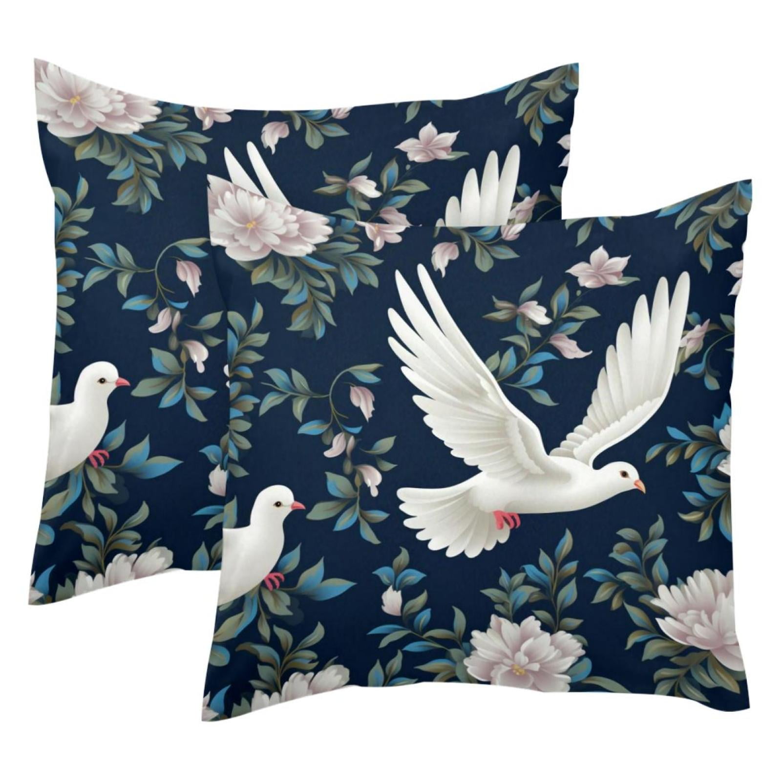 Peace Dove Luxurious Velvet Throw Pillow Inserts 2PCS Chair Pillow ...